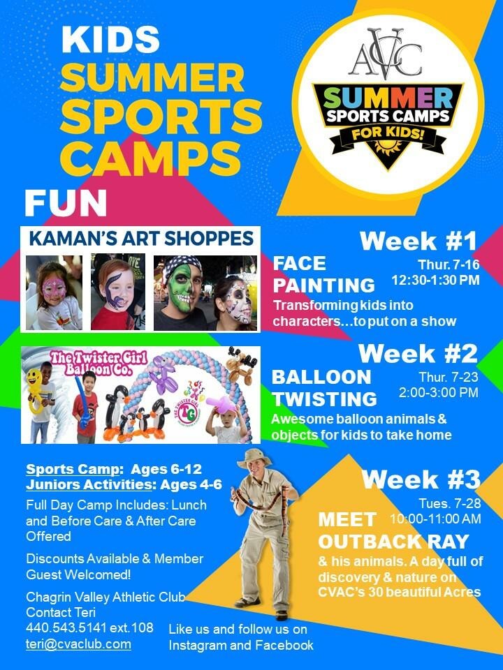 Sports Camp Theme Weeks 2020 - Chagrin Valley Athletic Club